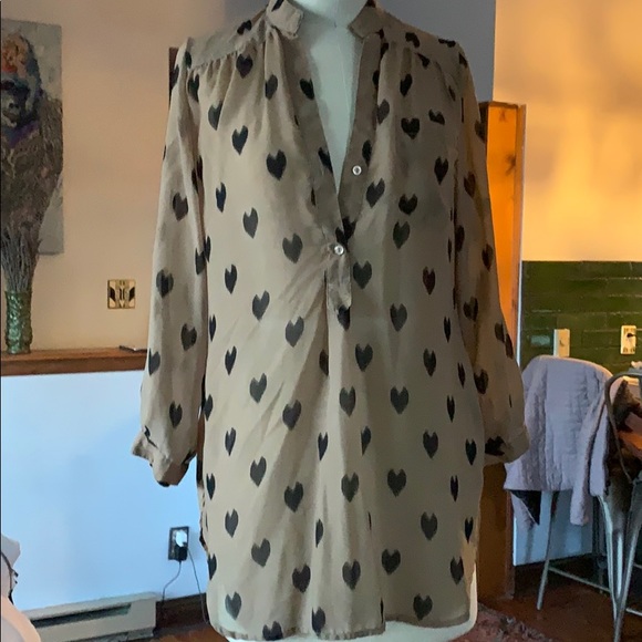 Modcloth | Tops | Heart Blouse | Poshmark